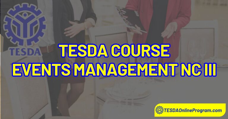 TESDA Events Management NC III Course - TESDA Online Program