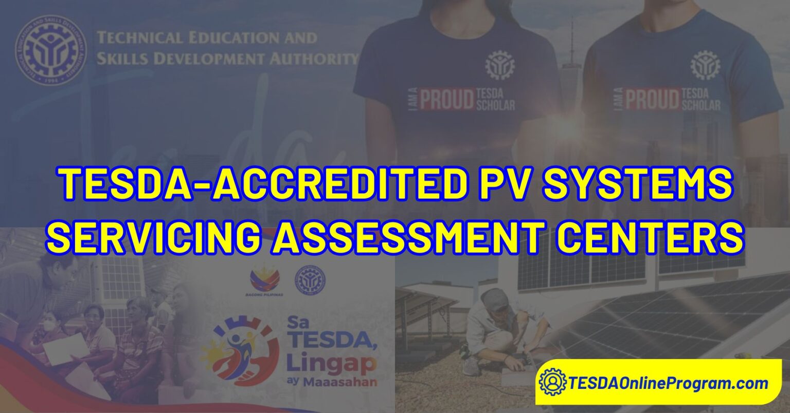 List of TESDA-Accredited PV Systems Servicing Training Assessment ...