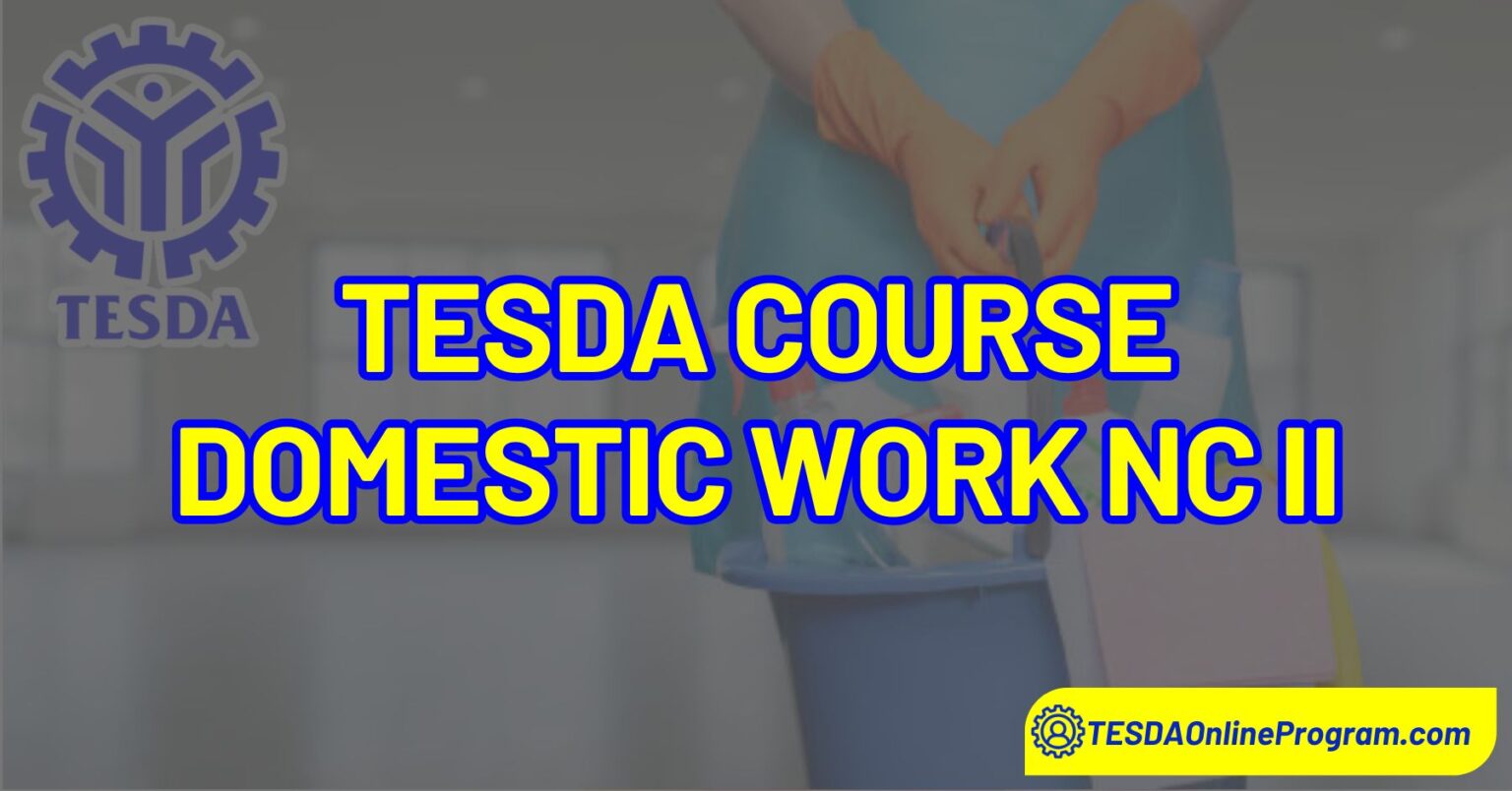 TESDA Domestic Work NC II Course - TESDA Online Program